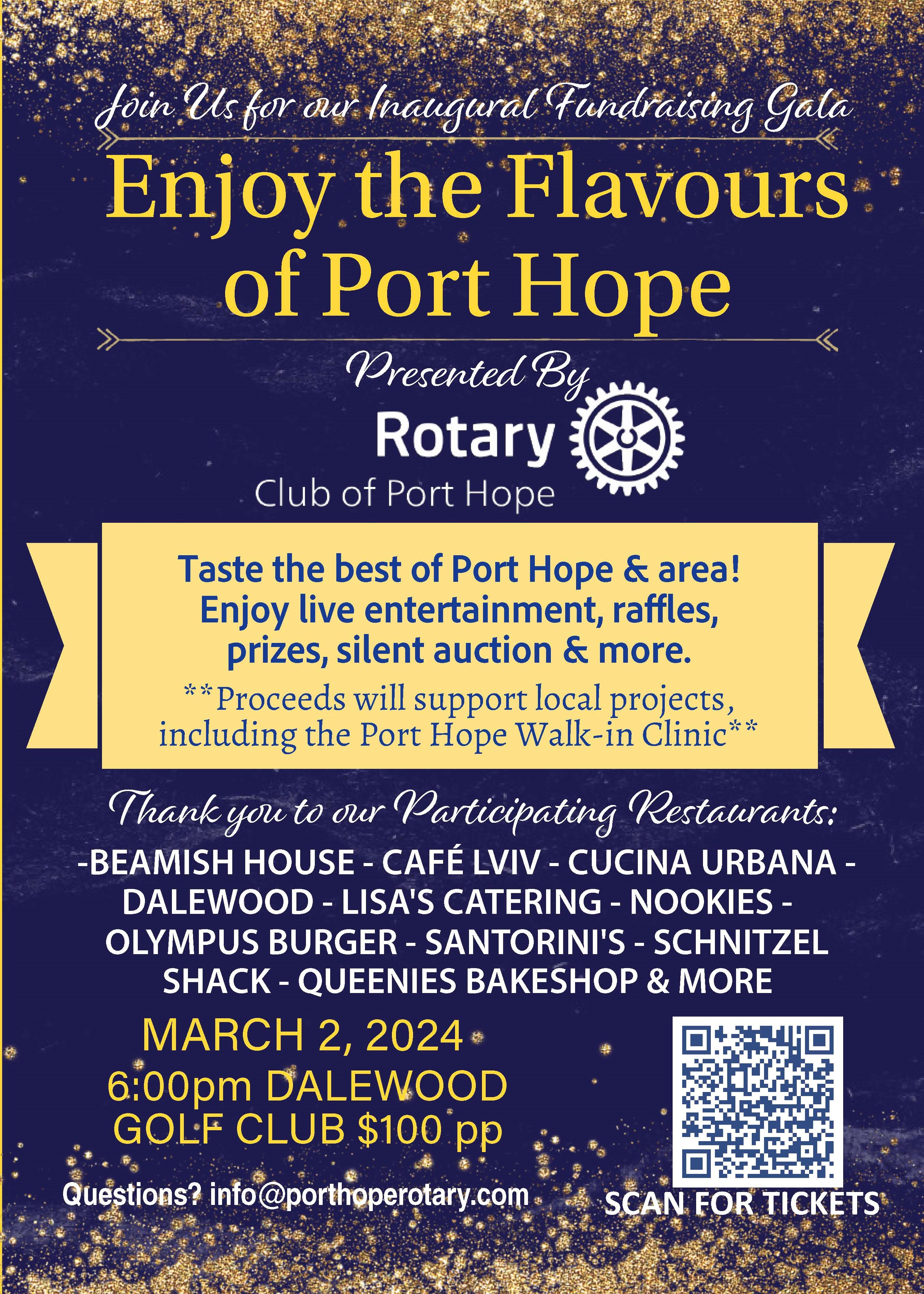 Enjoy the Flavours of Port Hope Fundraising Gala